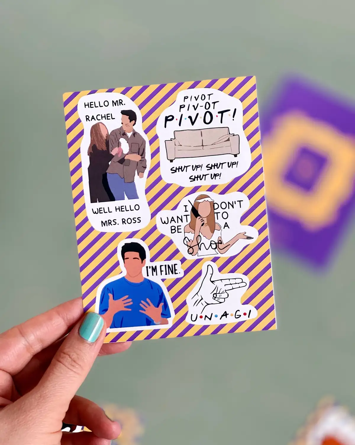 Friends Temalı Sticker Pack Ross Ve Rachel Sticker Seti - Bikutumutluluk