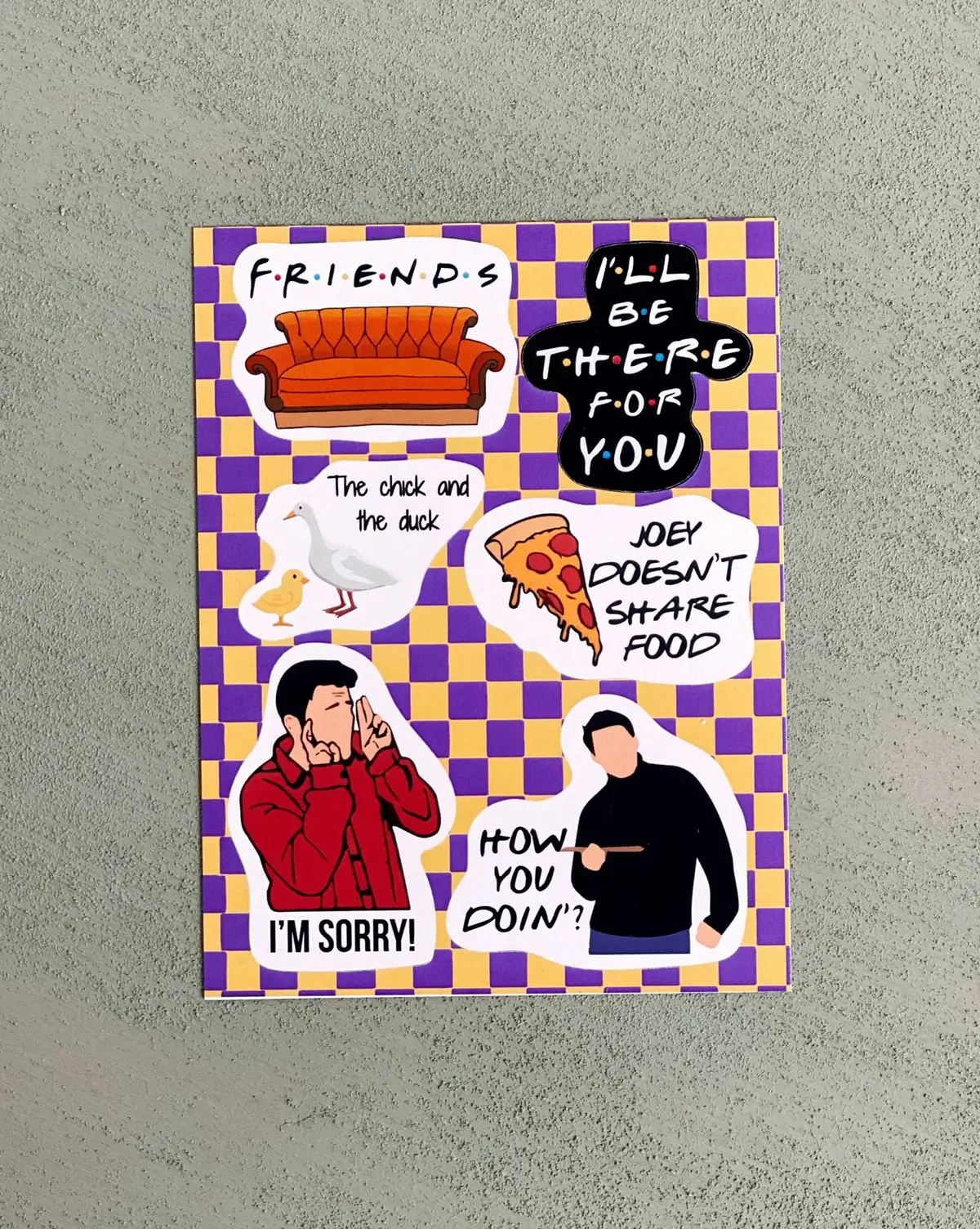 Friends Temalı Sticker Pack Joey Sticker Seti - Bikutumutluluk