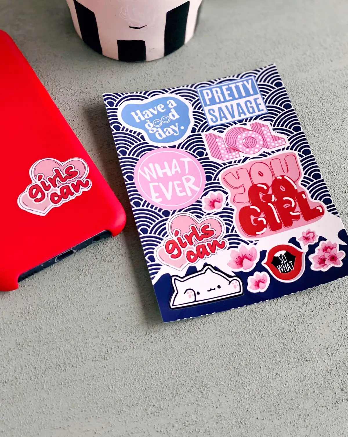 Güçlü Kadına You Go Girl Sticker Seti | Motive Edici Stickerlar ...