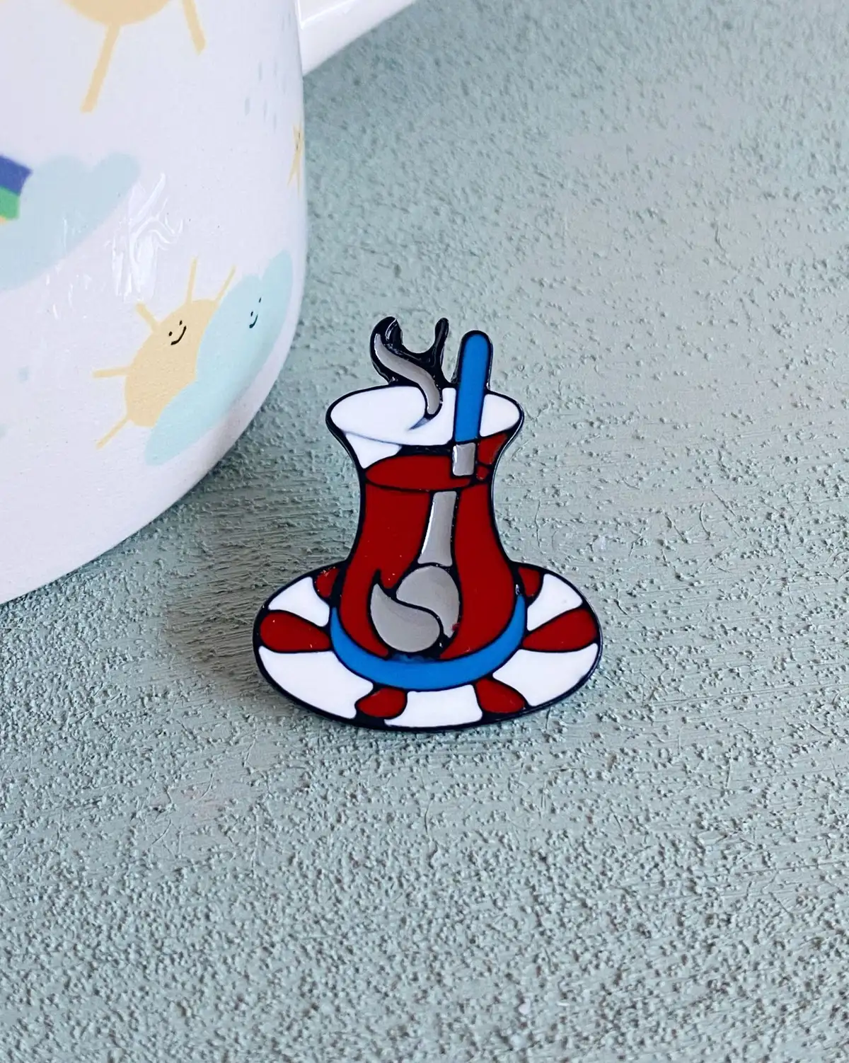 İnce Belli Bardak Türk Çayı İstanbul Rozet - Bikutumutluluk