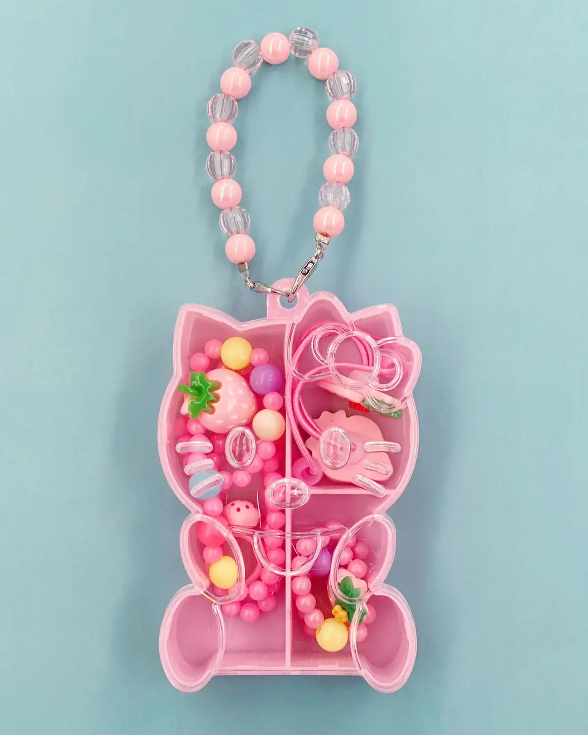 Çocuklar İçin Hediyelik Takı ve Toka Kutusu - Şeffaf Mutlu Hello Kitty ...