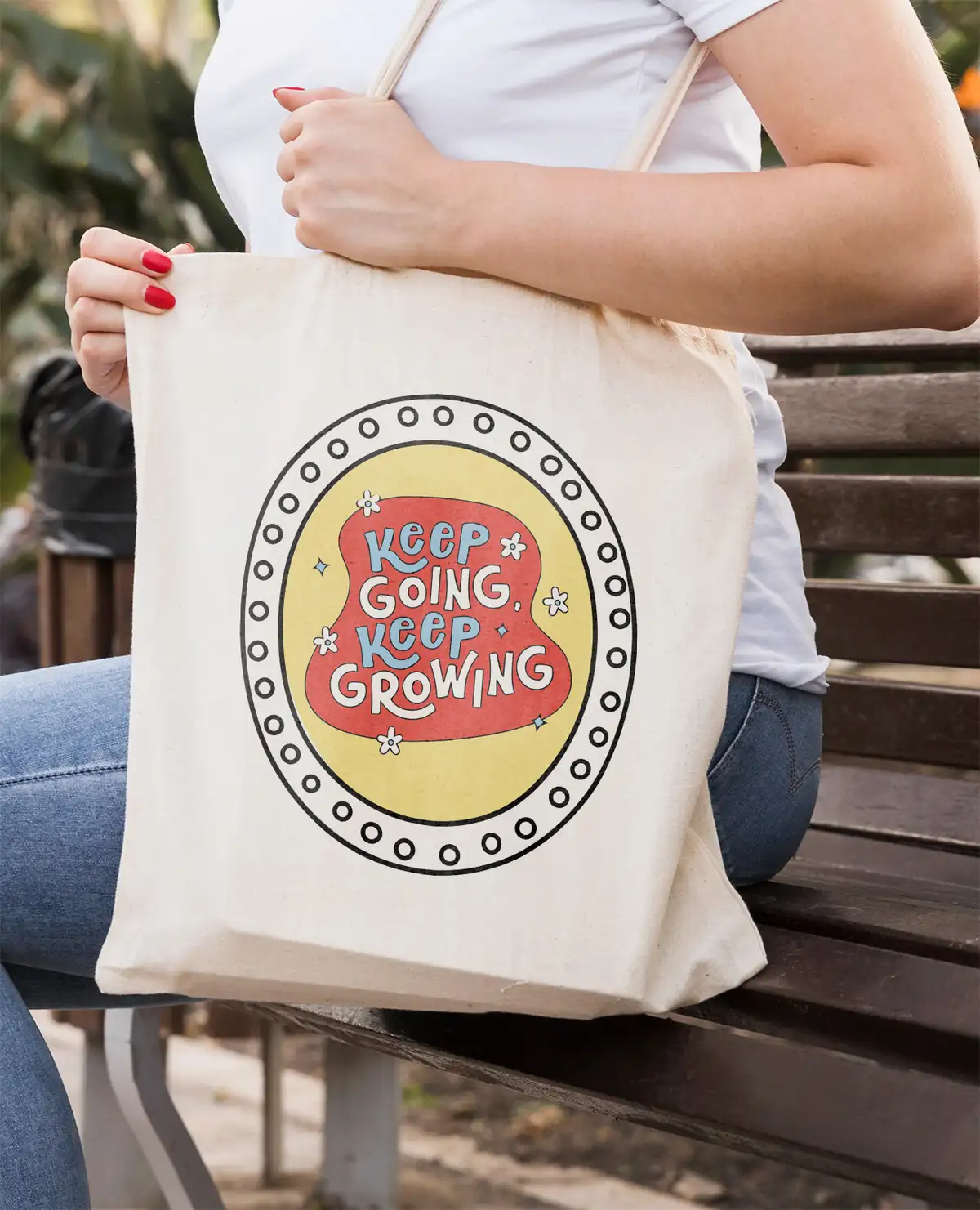 Keep Going Keep Growing Bez Çanta - Bikutumutluluk