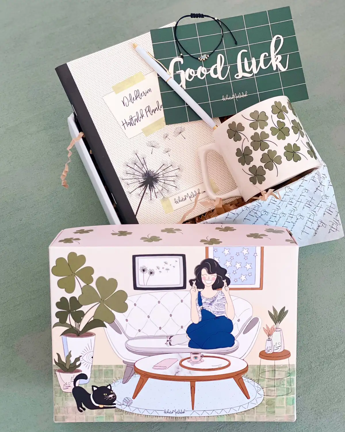Good Luck Yonca Hediye Kutusu | Bikutumutluluk