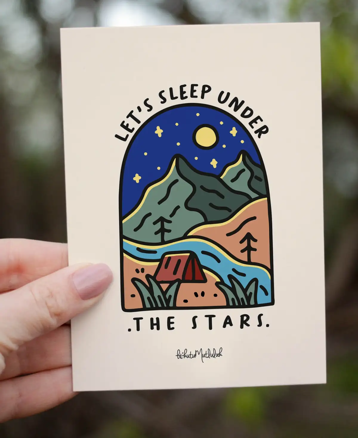 Kamp Severe Hediye Motto Kartı Kartpostal - Bikutumutluluk