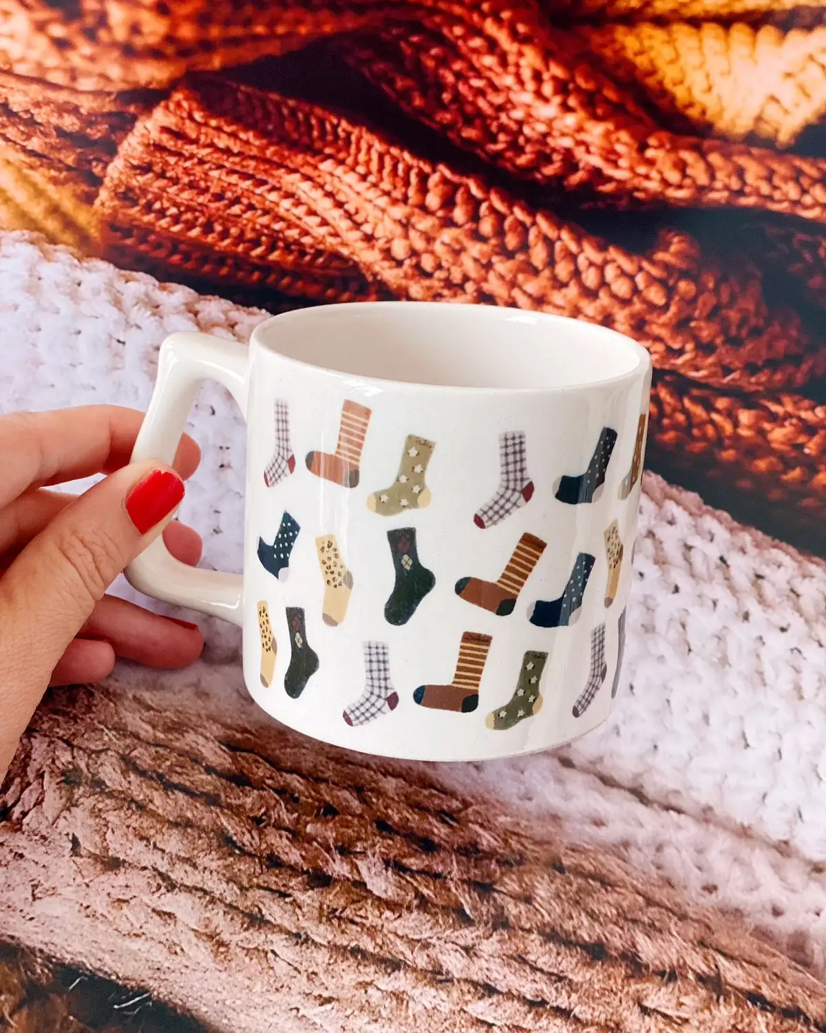Çorap Çizimli Kupa | Bikutumutluluk