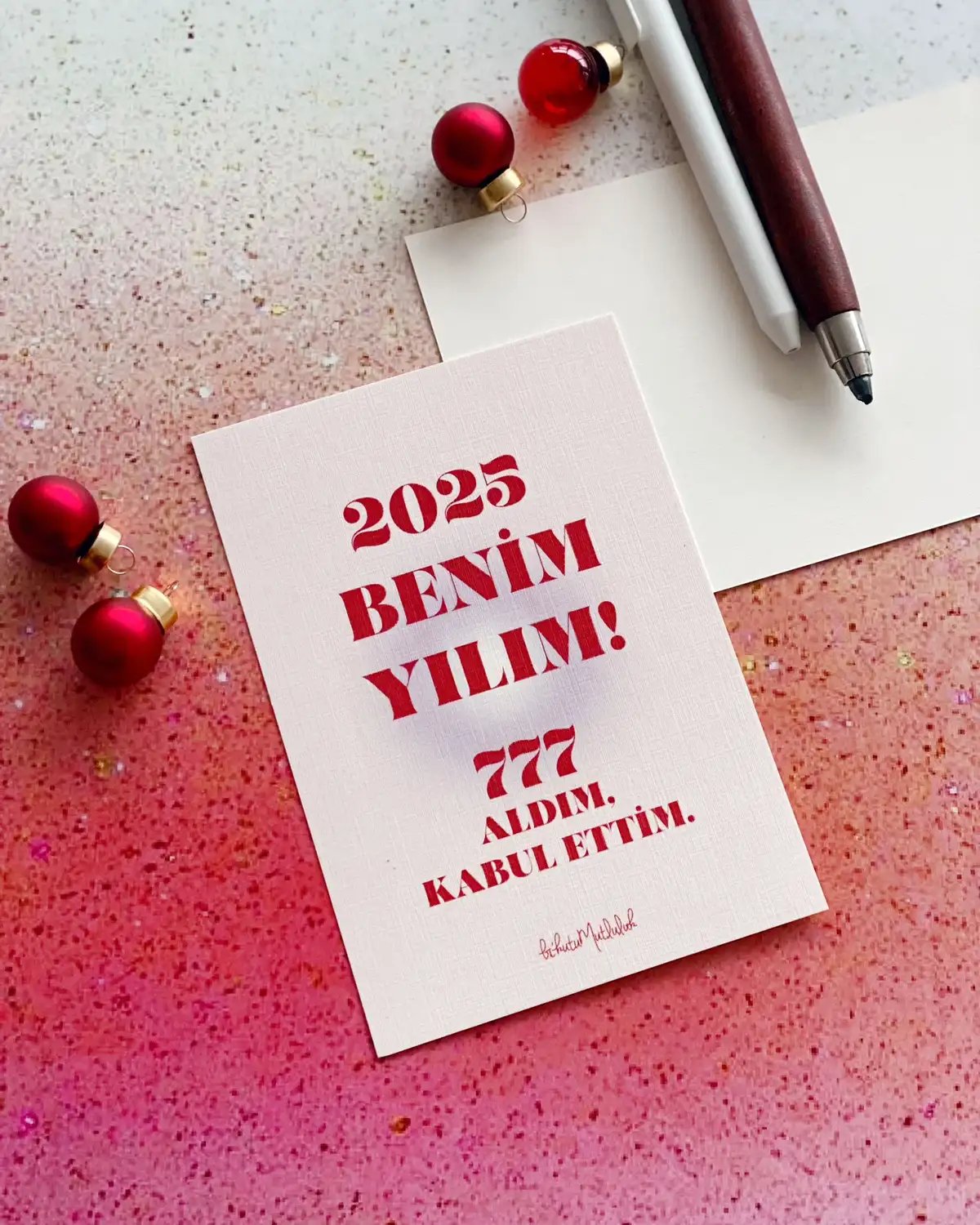 2025 Benim Yılım Olacak Manifestli Yılbaşı Motto Kartı | İlham Veren ...