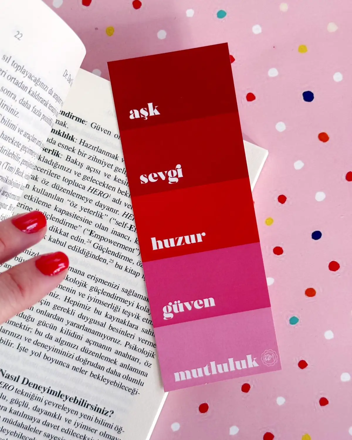 Aşk Kartelası Kitap Ayracı - Bikutumutluluk