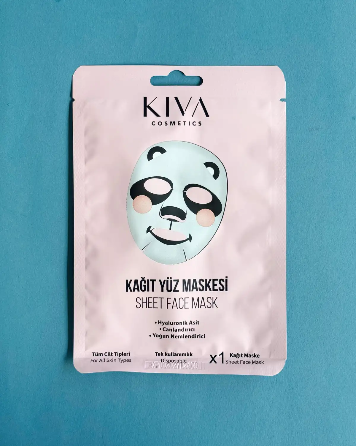 Kiva Panda Desenli Kağıt Yüz Bakım Maskesi - Bikutumutluluk
