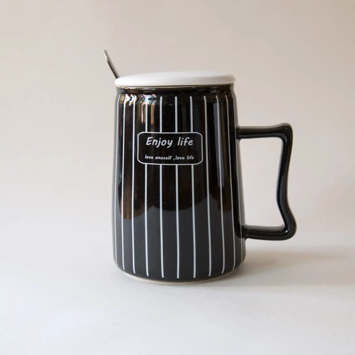 Enjoy Life Mug (Siyah) - Bikutumutluluk