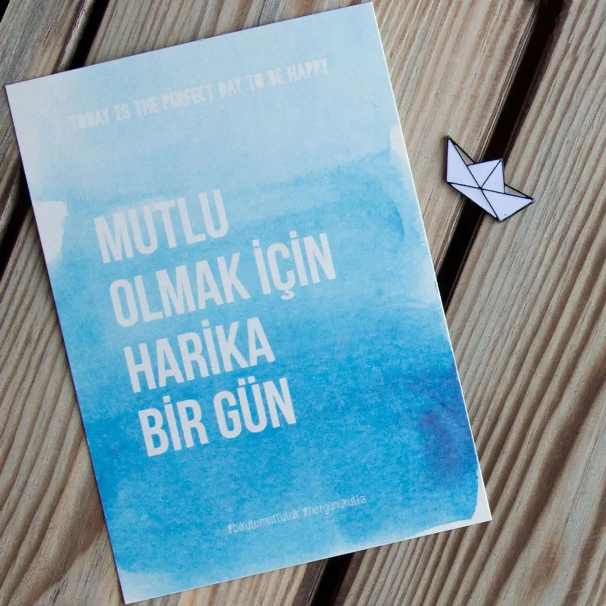 erkek arkadaş: Mutlu Olmak İçin Harika Bir Gün Motto Kartı