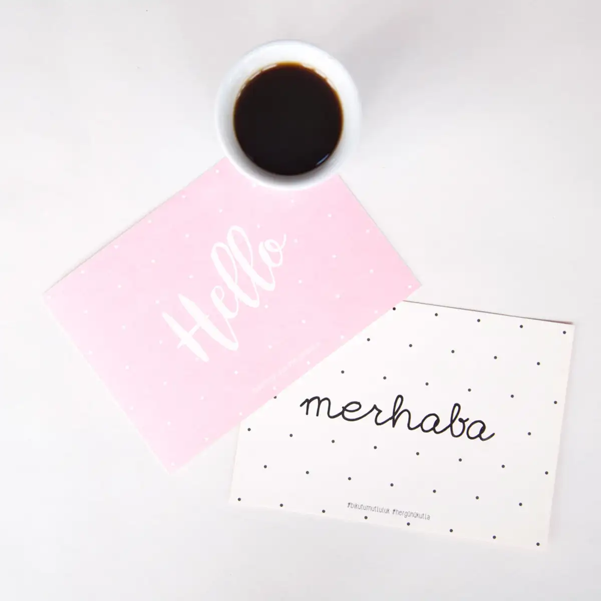 Merhaba Motto Kartı | Hediye Motivasyon Kartları | Hediye Motto Not Kartı