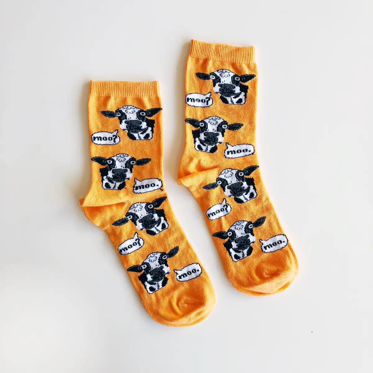 Turuncu İnek Çorap | Hayvansever Çorap
