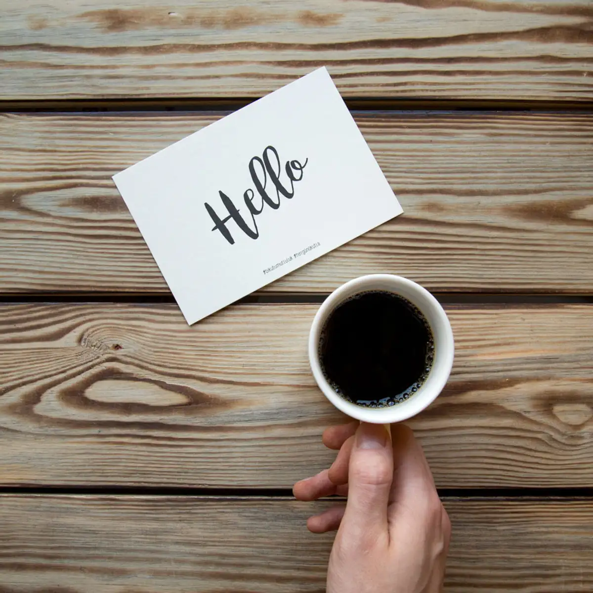 Hello Black Motto Kartı | Hediye Motivasyon Kartları | Hediye Motto Not ...