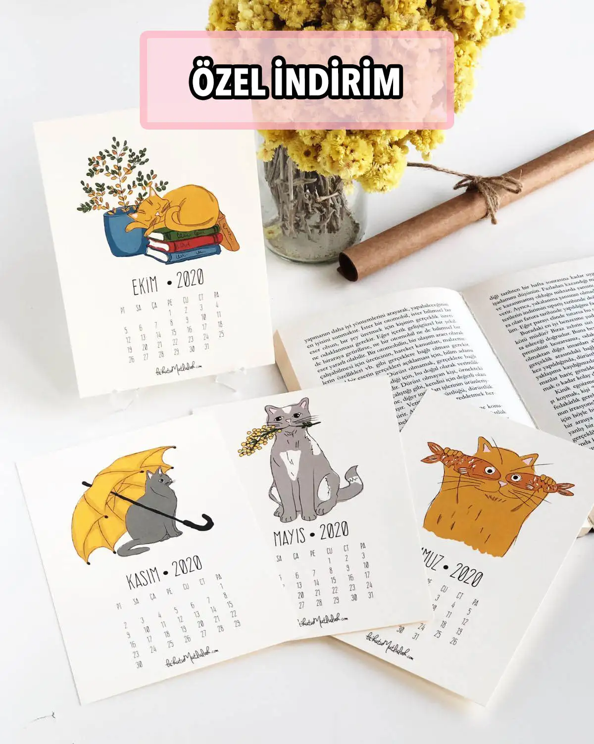 2020 TAKVİMİ KEDİLER TAKVİMİ - Bikutumutluluk