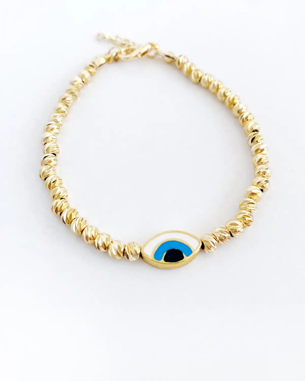 Gold Nazar Göz Bileklik | Kum Boncuklu | Hediye Bileklik Modelleri