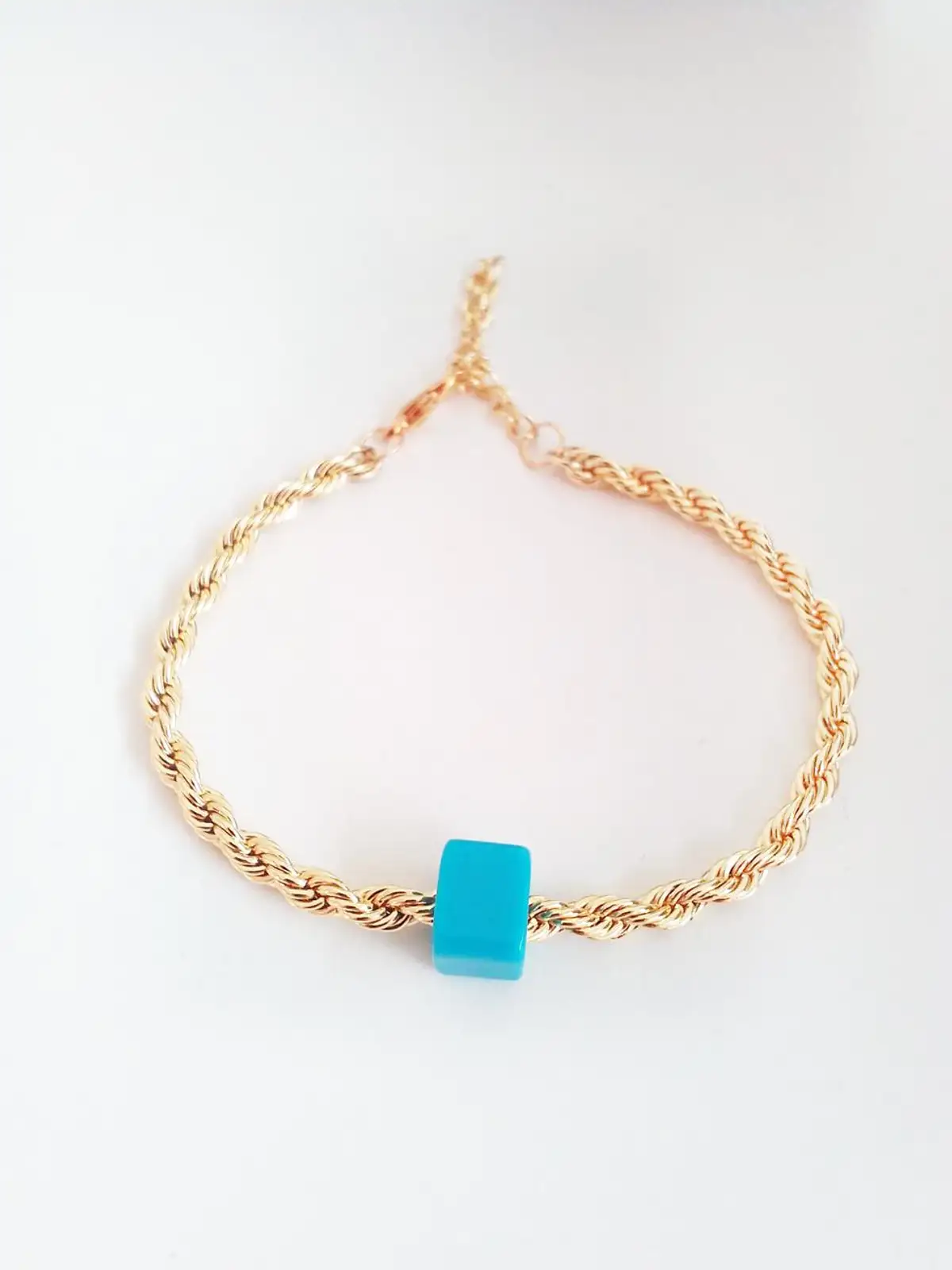 Gold Mavi Boncuk Bileklik - Bikutumutluluk