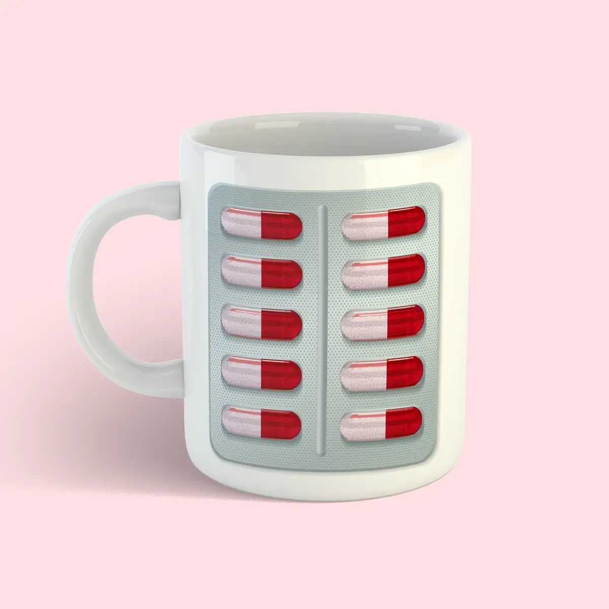 Kırmızı Mutluluk Hap Kupa - Bikutumutluluk