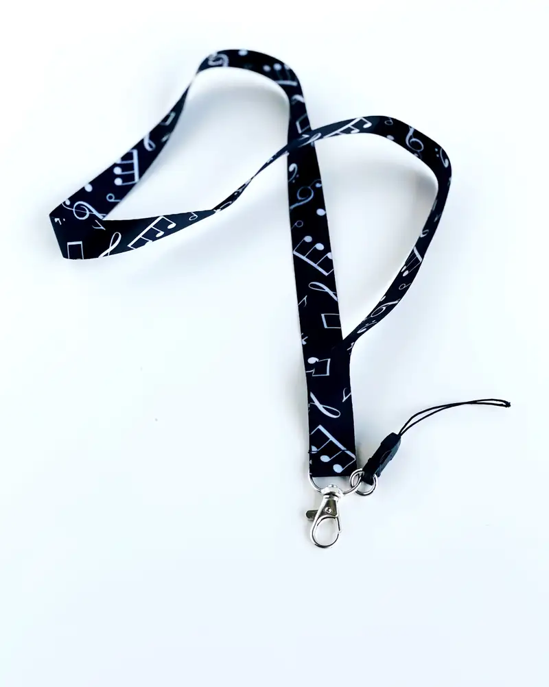Müzik Notalar Boyun Askı İpi | Yaka Kartı İpi | Telefon Askısı ...