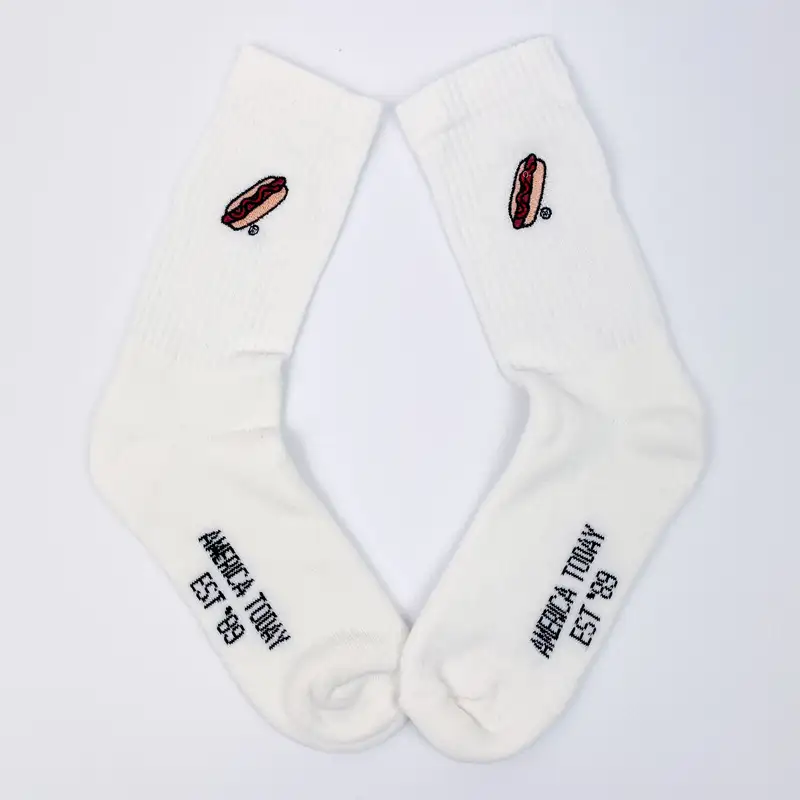 Beyaz Sosis Çorap | Sosis Çorap Modelleri